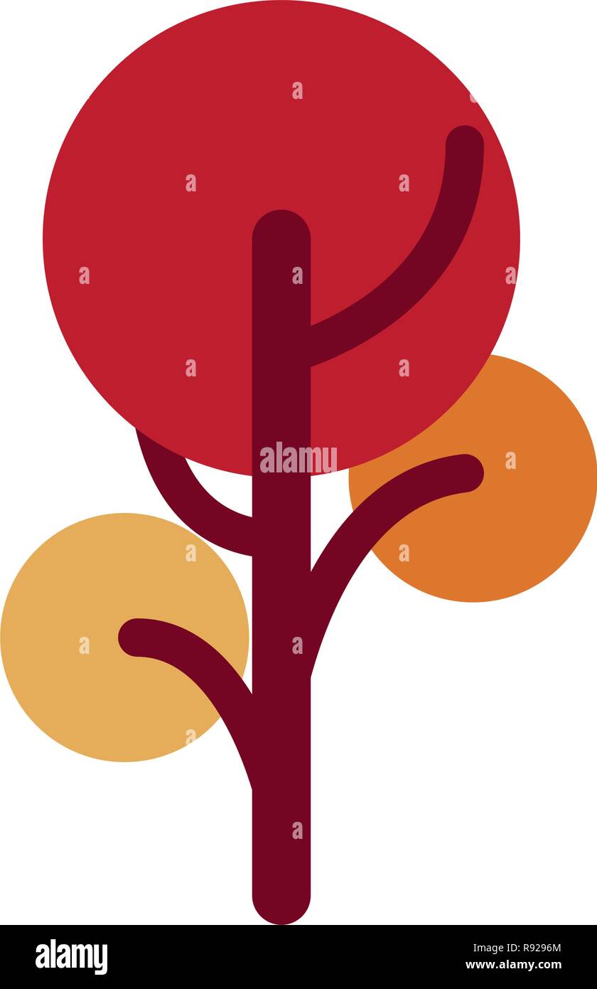 round tree nature on white background vector illustration Stock Vector ...