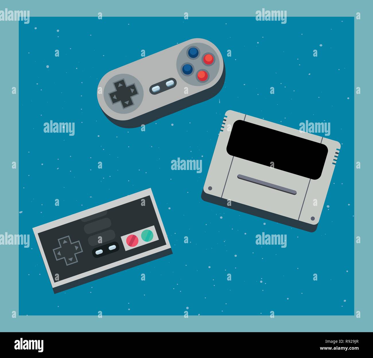 video games controls console card vector illustration Stock Vector ...