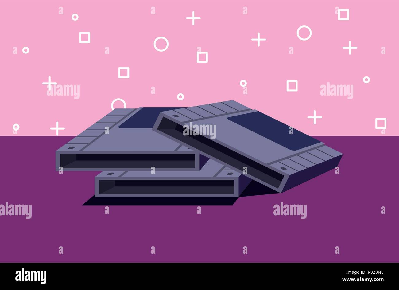 video game cards symbols background vector illustration Stock Vector ...