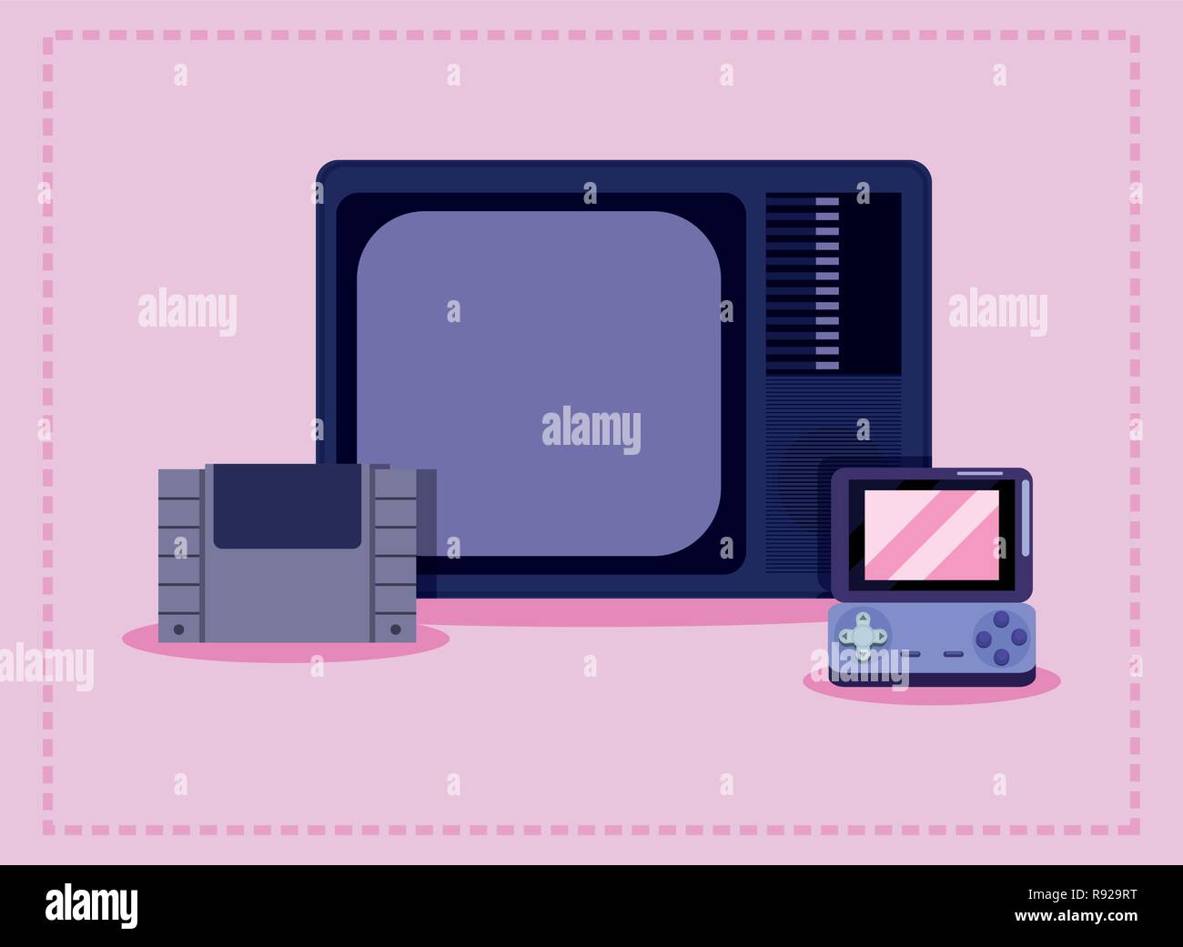 video game television card nintendo vector illustration Stock Vector ...