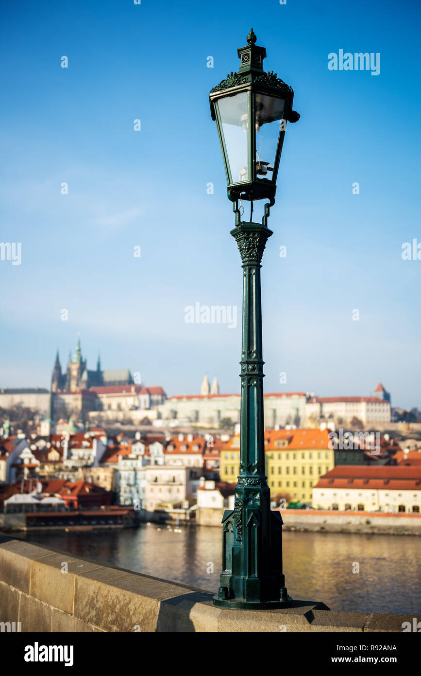 Details of Karlov most, Charles bridge, in a sunny day, Prague, Czech ...