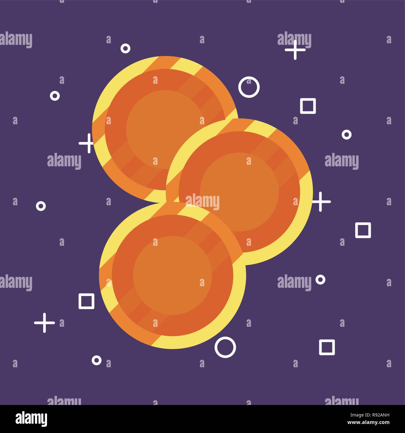 coins symbols video game background vector illustration Stock Vector ...