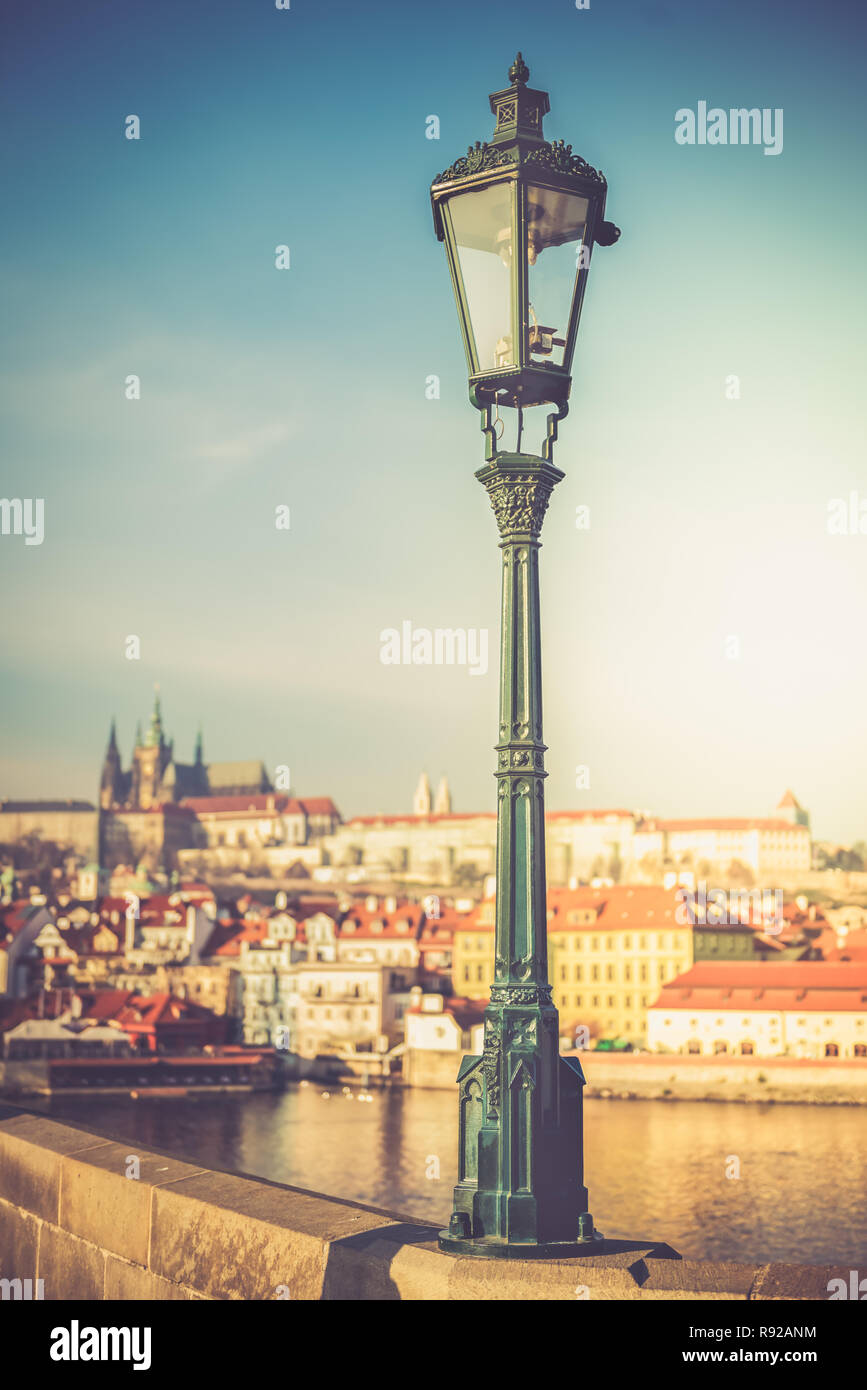 Details of Karlov most, Charles bridge, in a sunny day, Prague, Czech ...