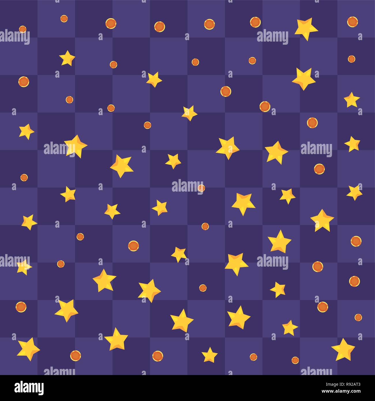 cute stars video game grid background vector illustration Stock Vector ...