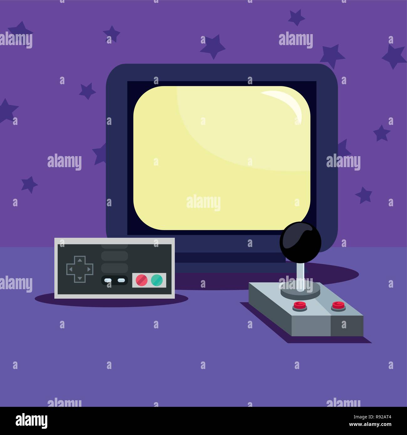 video game television command controls vector illustration Stock Vector ...