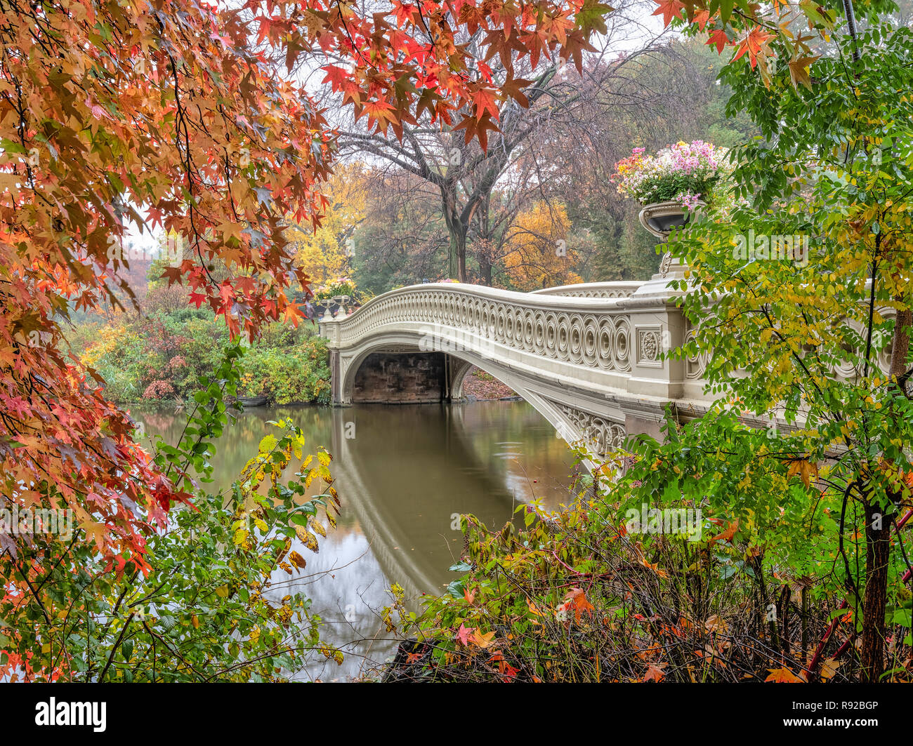 Bow Bridge in New York City, Central Park Manhattan Stock Photo - Alamy