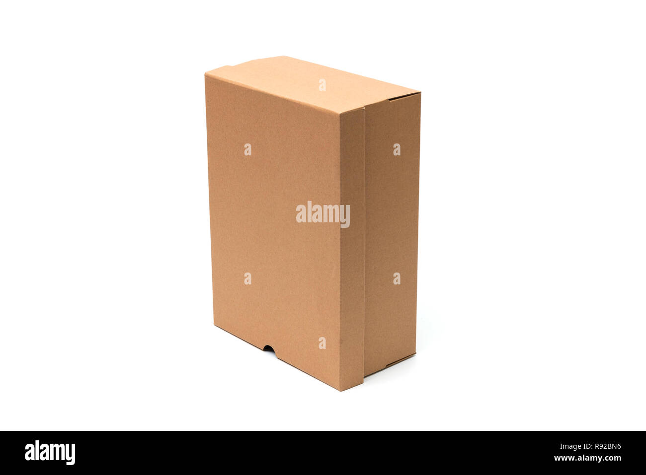 Brown cardboard shoes box with lid for shoe or sneaker product ...