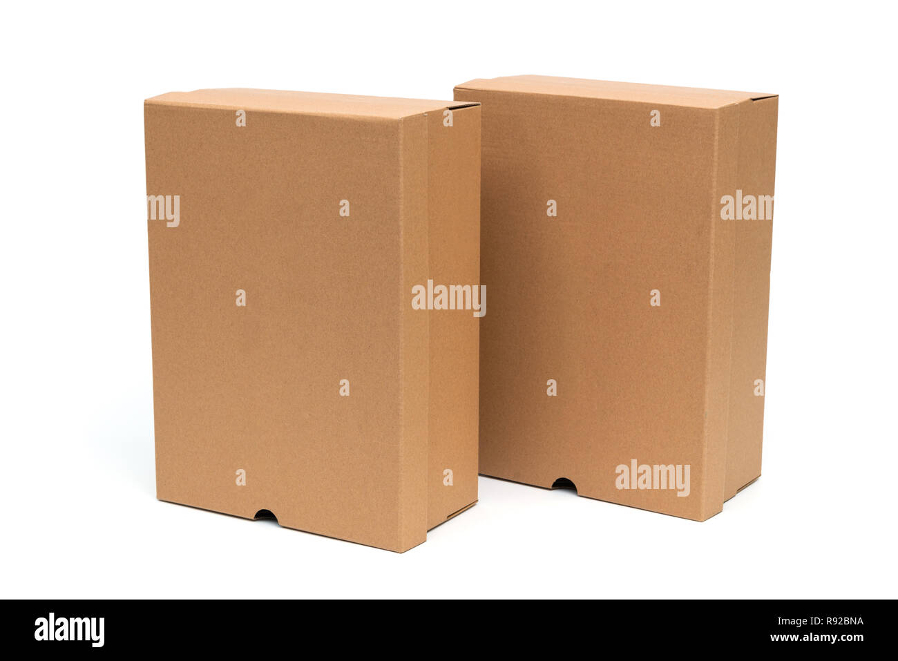 Brown cardboard shoes box with lid for shoe or sneaker product ...