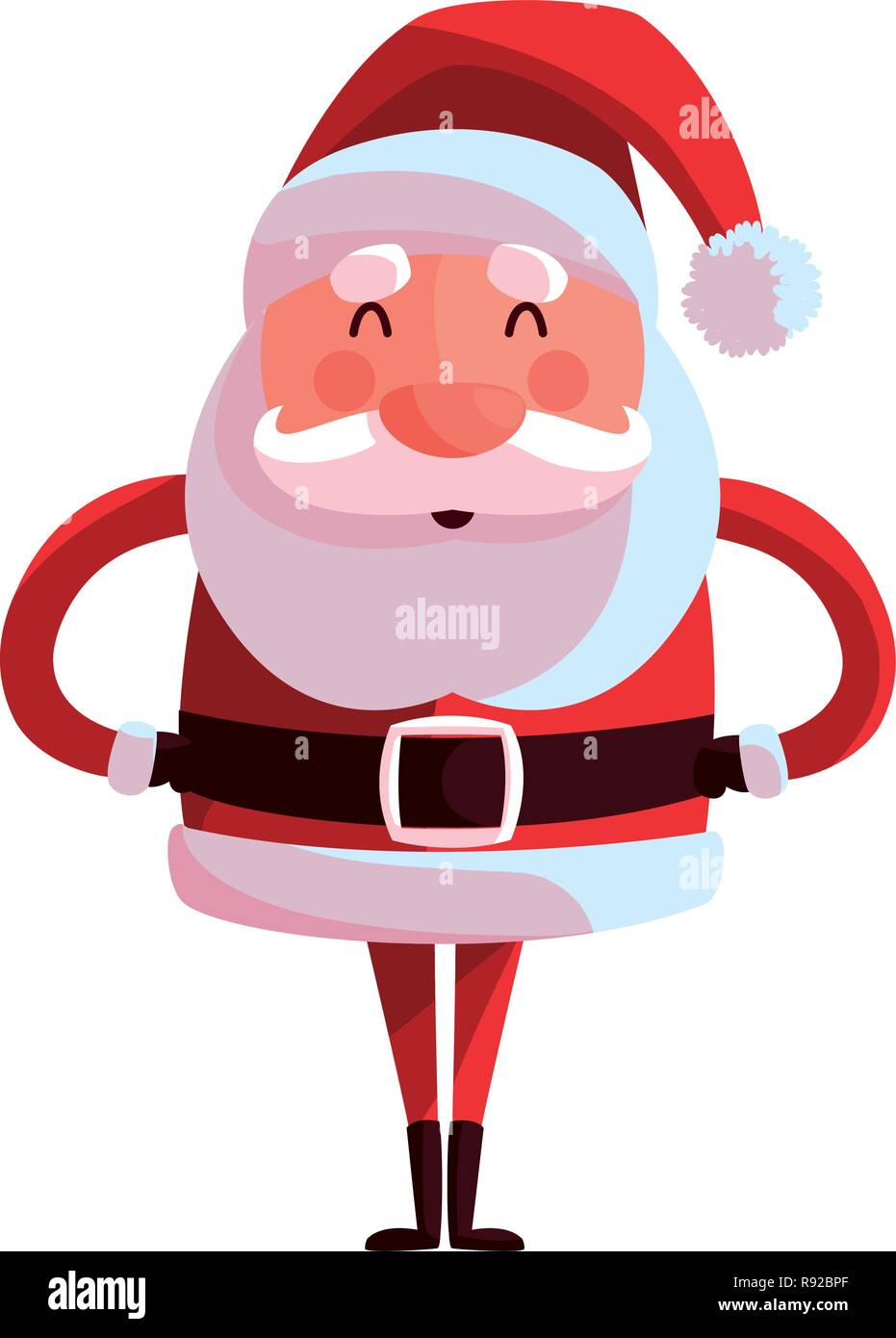 Santa claus over white background, vector illustration Stock Vector ...