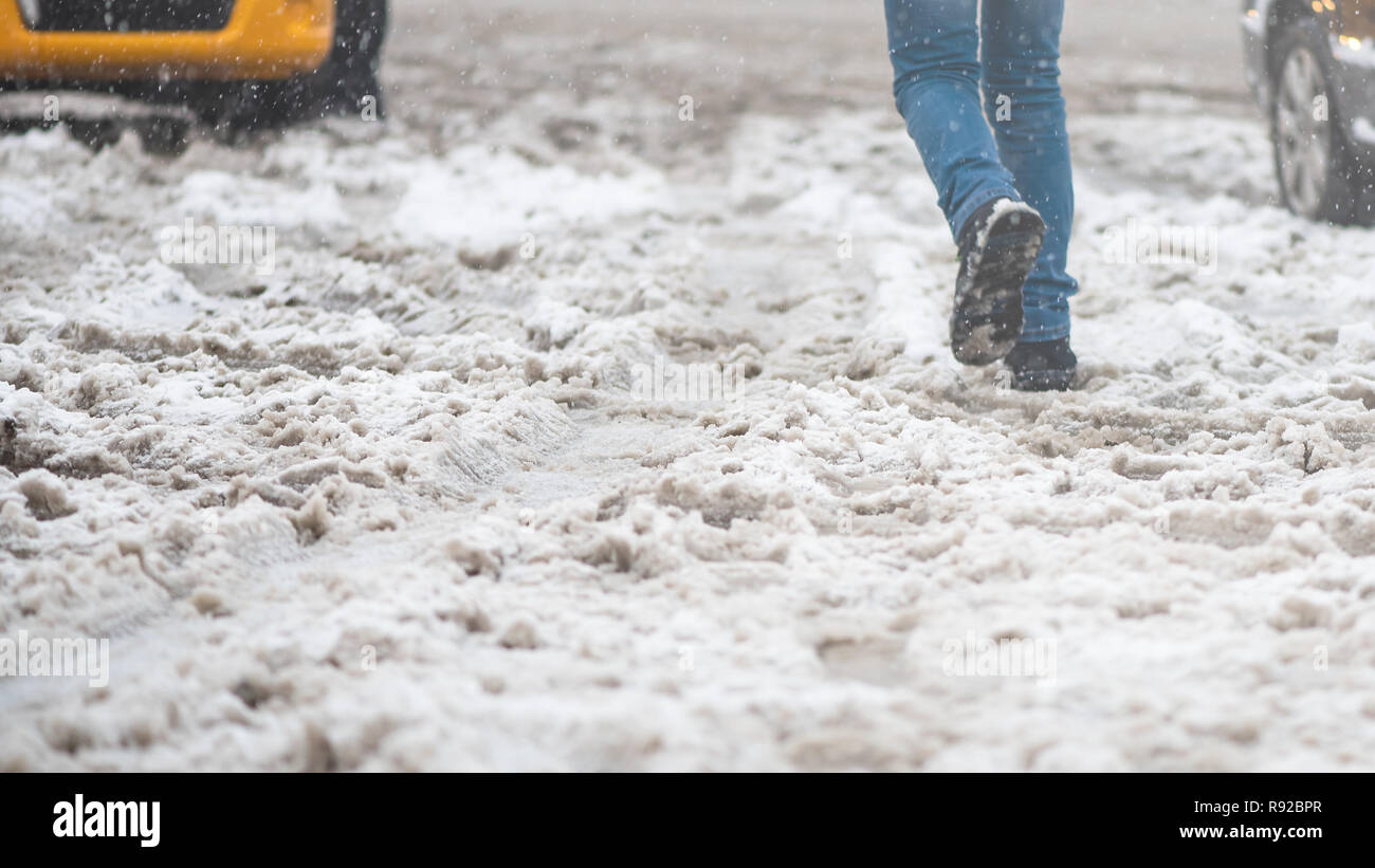 Snow slush hi-res stock photography and images - Alamy