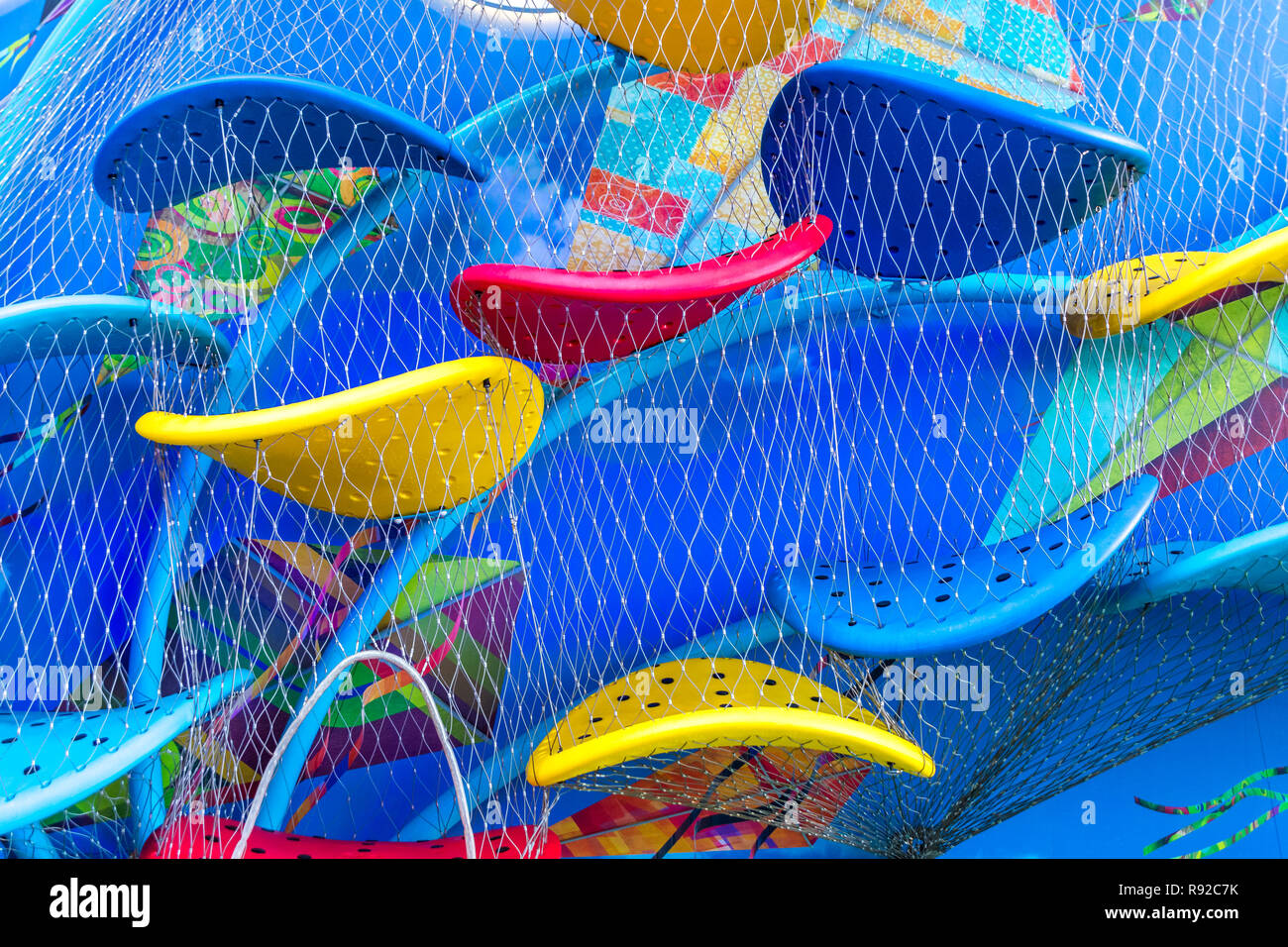 Colorful Playground Platforms Stock Photo - Alamy