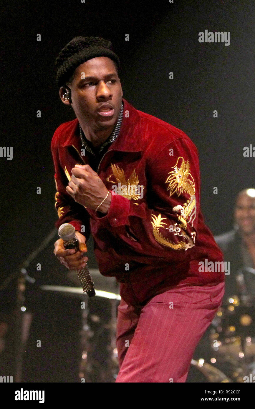 American singer/songwriter Leon Bridges performing during the 1st of 2 ...
