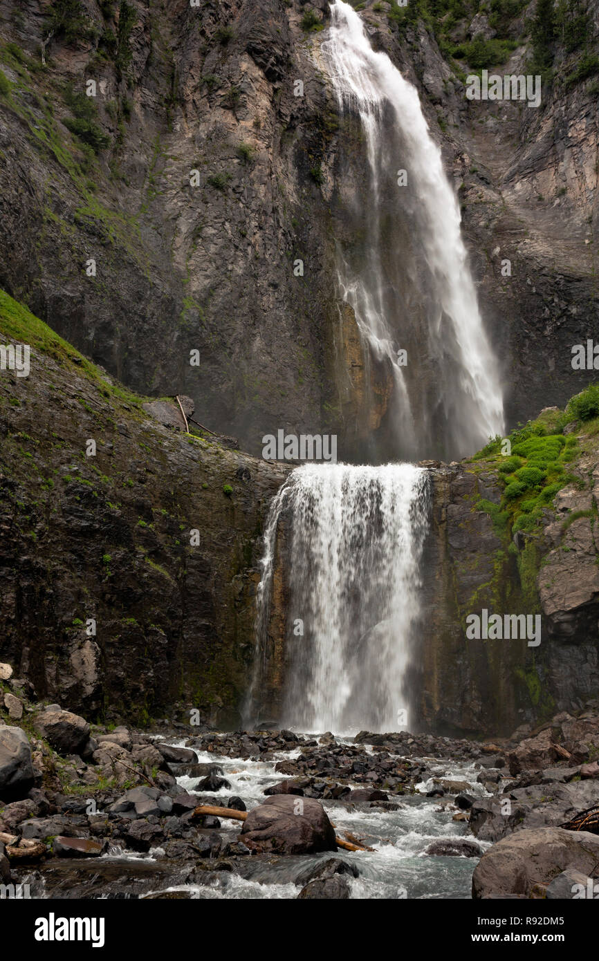 WA15568...WASHINGTON - Comet Falls on Van Trump Creek in Mount Rainier ...