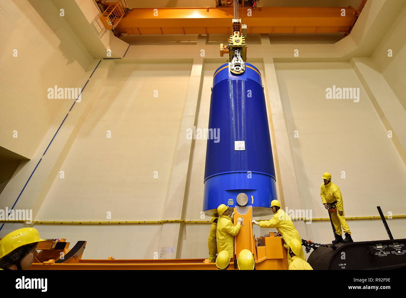 Temelin, Czech Republic. 18th Dec, 2018. The first container for spent ...