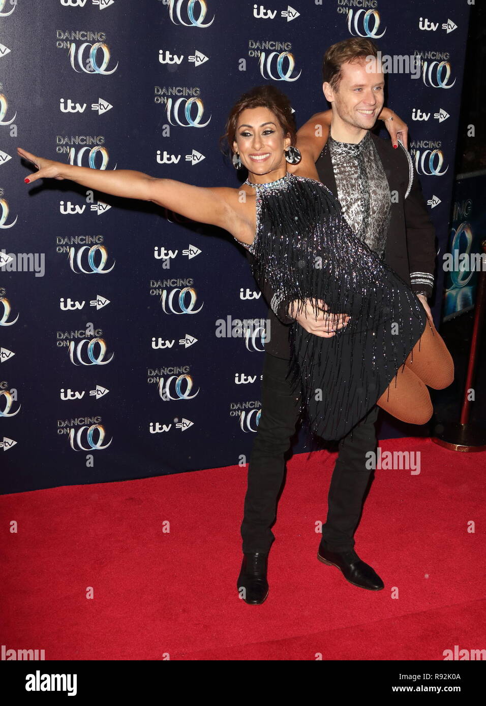 Saira Khan and Mark Hanretty at the Dancing On Ice red carpet launch at ...