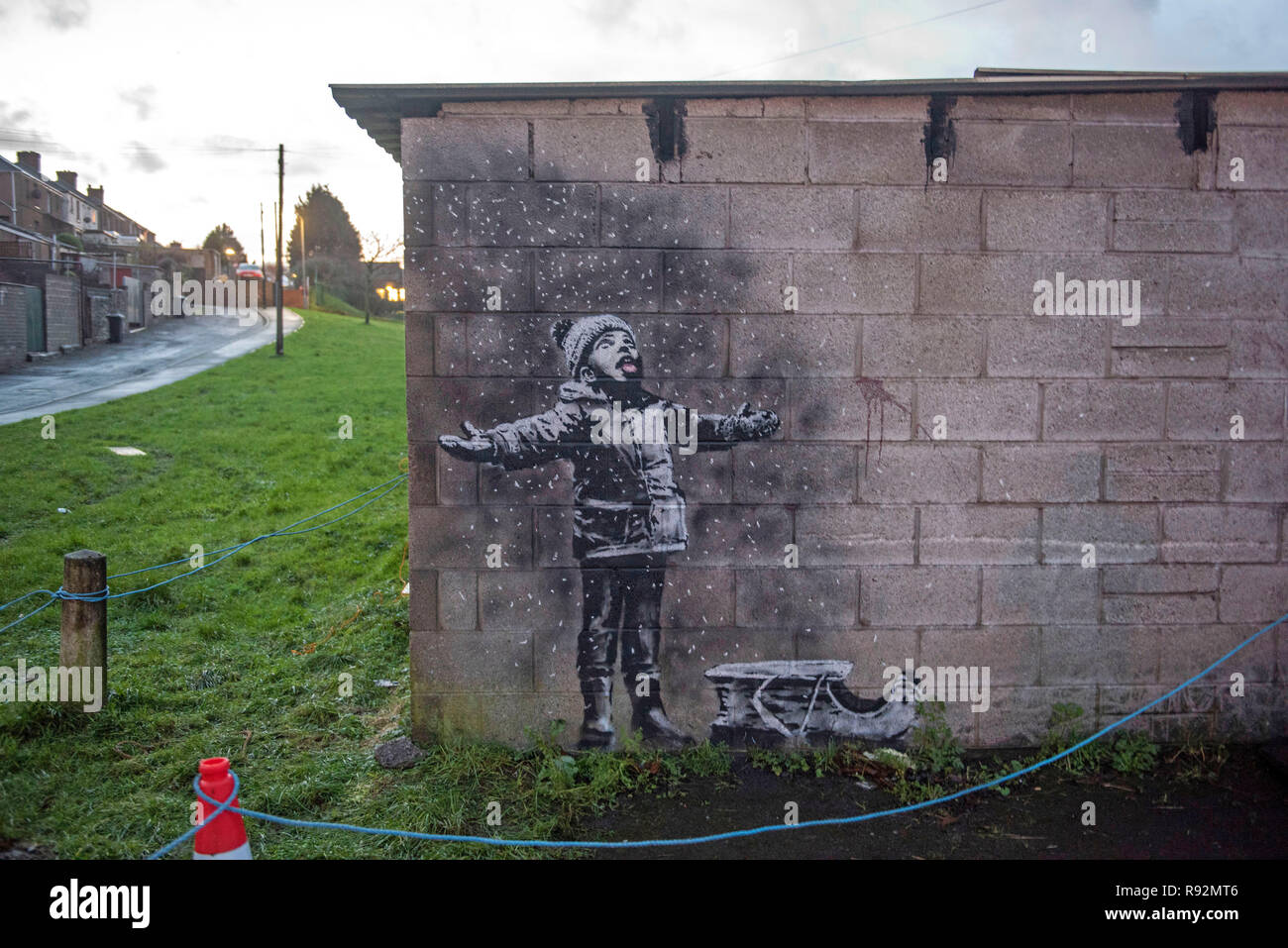 Port Talbot, Wales, UK. 19th December, 2018. Graffiti that has appeared ...