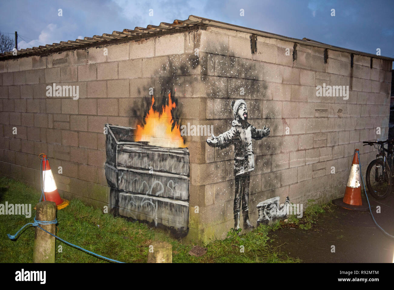 Port Talbot, Wales, UK. 19th December, 2018. Graffiti that has appeared ...