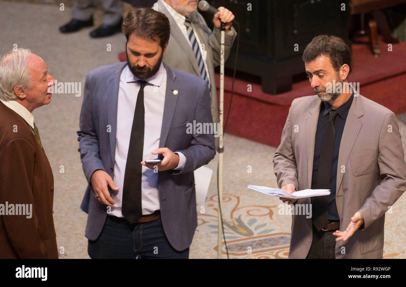 Rio De Janeiro, Brazil. 19th Dec, 2018. Carlos Minc (PSB), Flavio ...