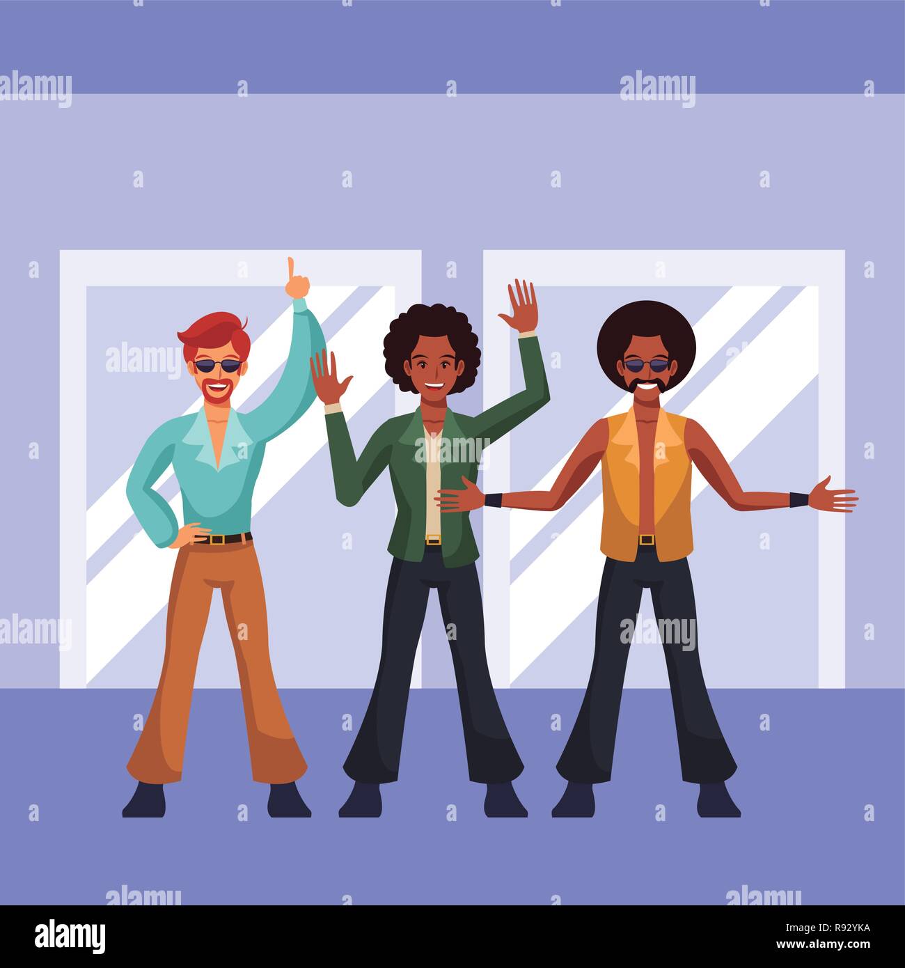 Disco people cartoon Stock Vector Image & Art - Alamy