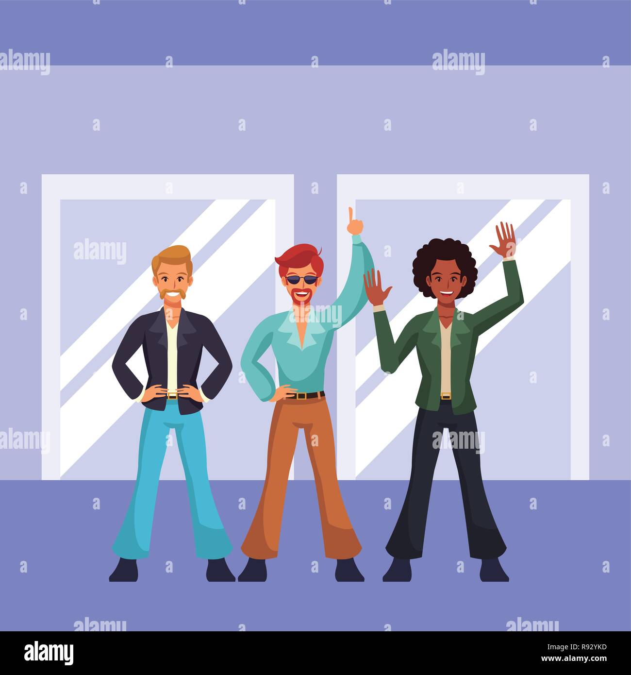 Disco people cartoon Stock Vector Image & Art - Alamy