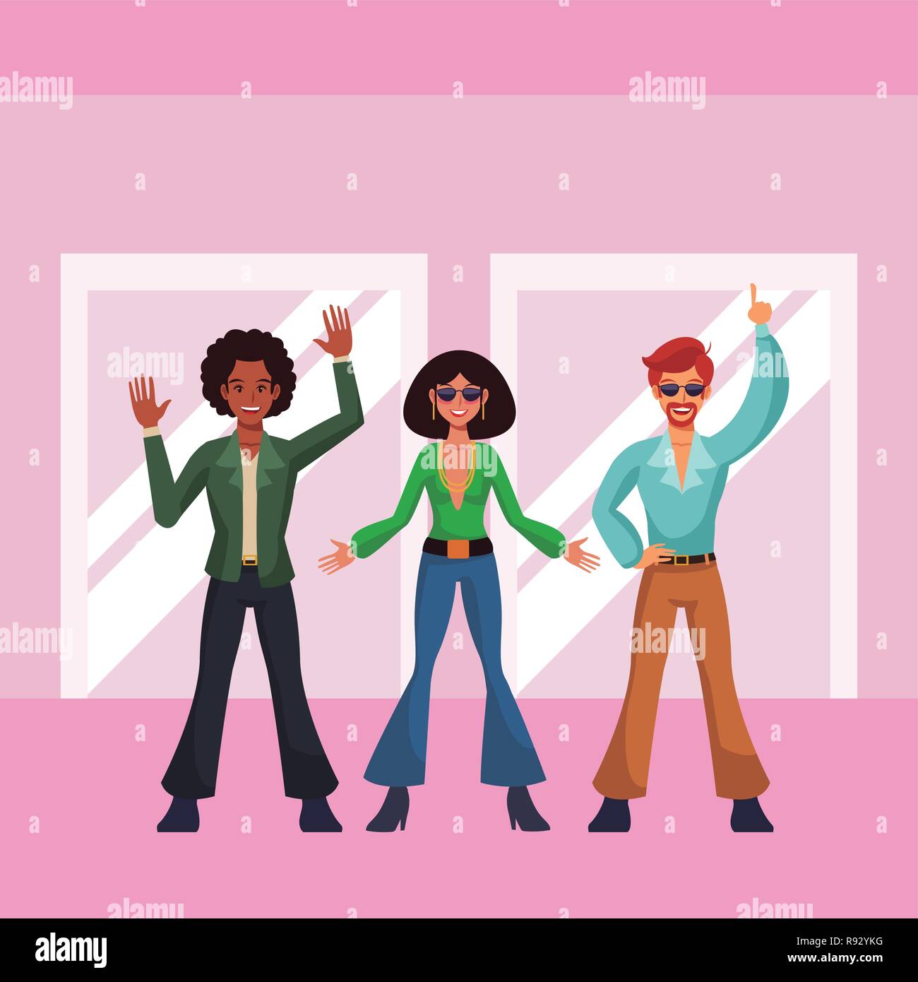 Night club dancing inside Stock Vector Images - Alamy