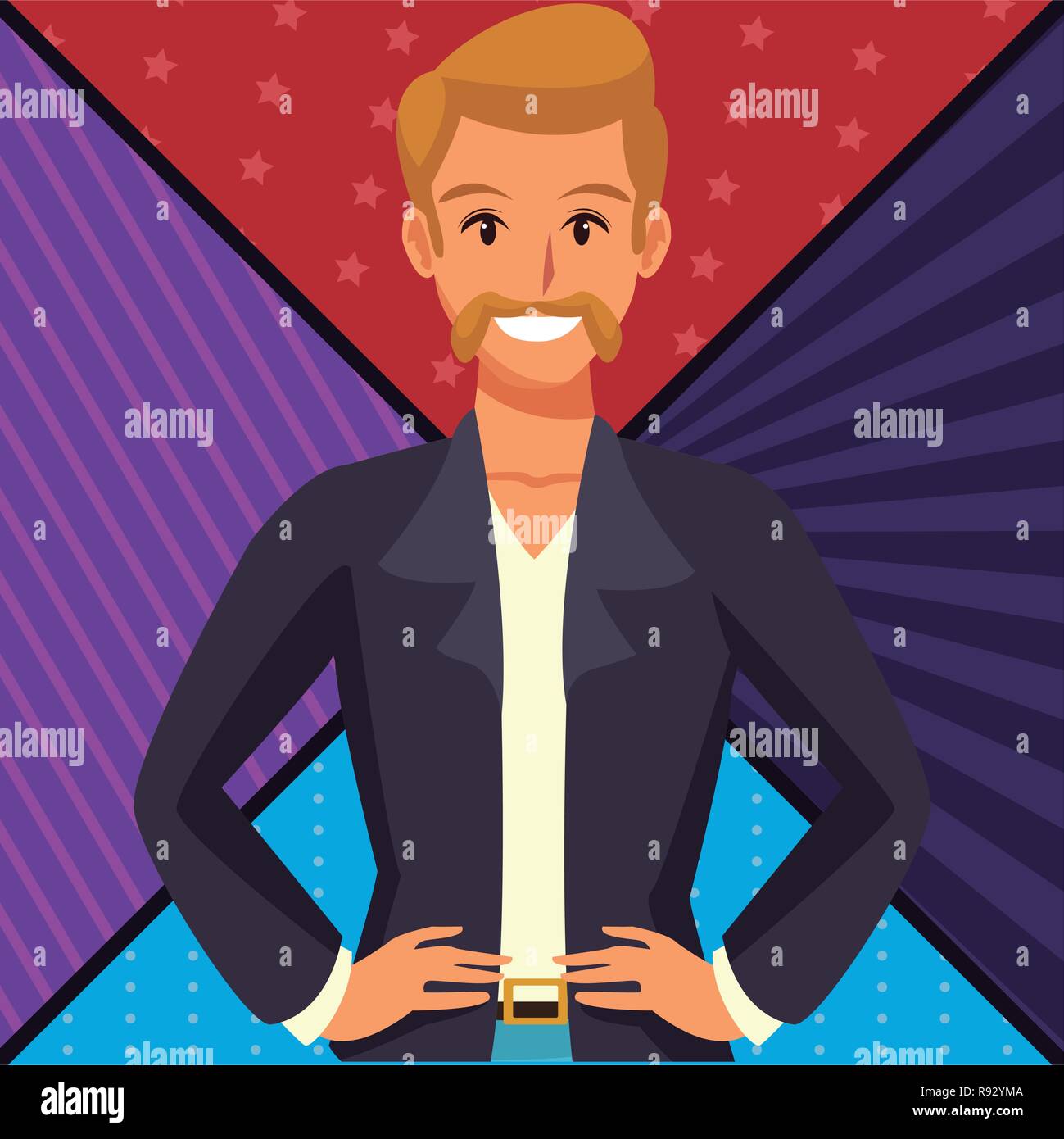 Disco man cartoon Stock Vector Image & Art - Alamy