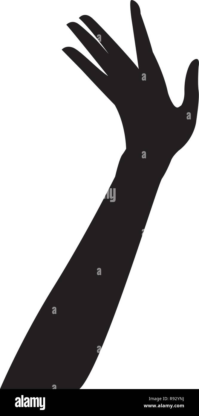 Hand up silhouette Stock Vector Image & Art - Alamy