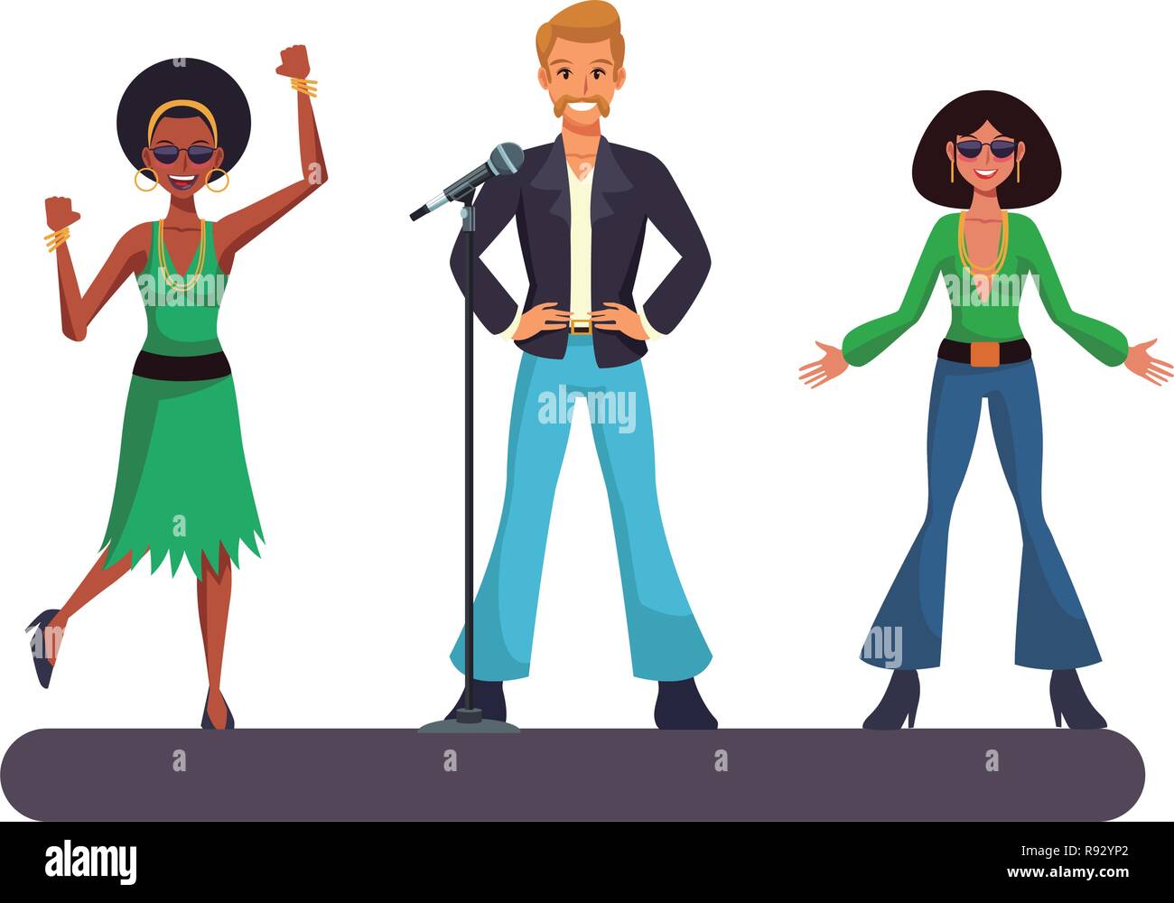 Disco people cartoon Stock Vector Image & Art - Alamy