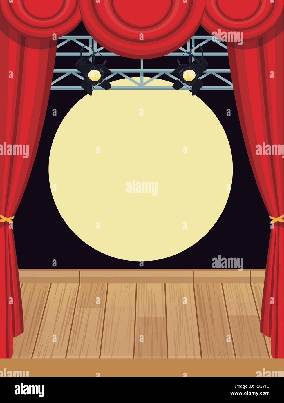 Wooden stage floor Stock Vector Images - Alamy