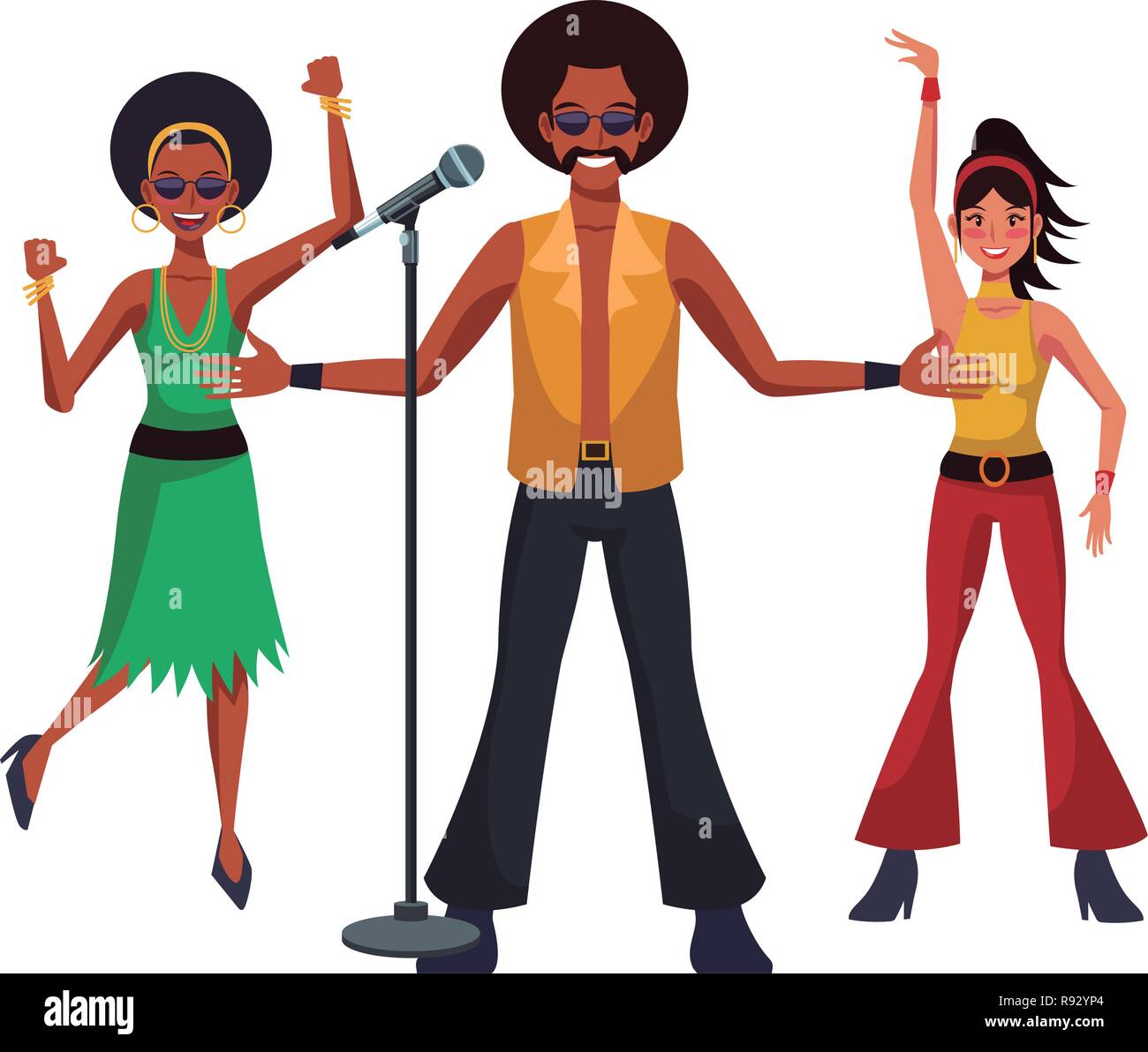Disco people cartoon Stock Vector Image & Art - Alamy
