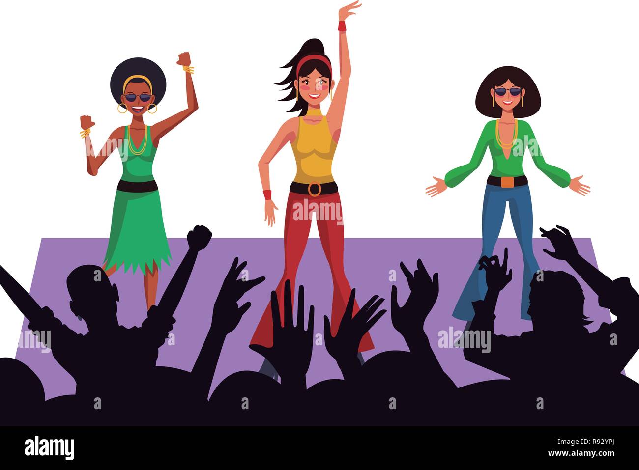 Disco people cartoon Stock Vector Image & Art - Alamy