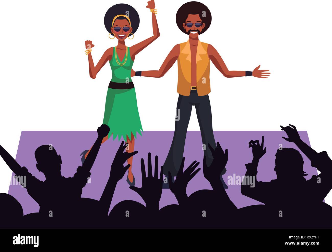 Disco people cartoon Stock Vector Image & Art - Alamy