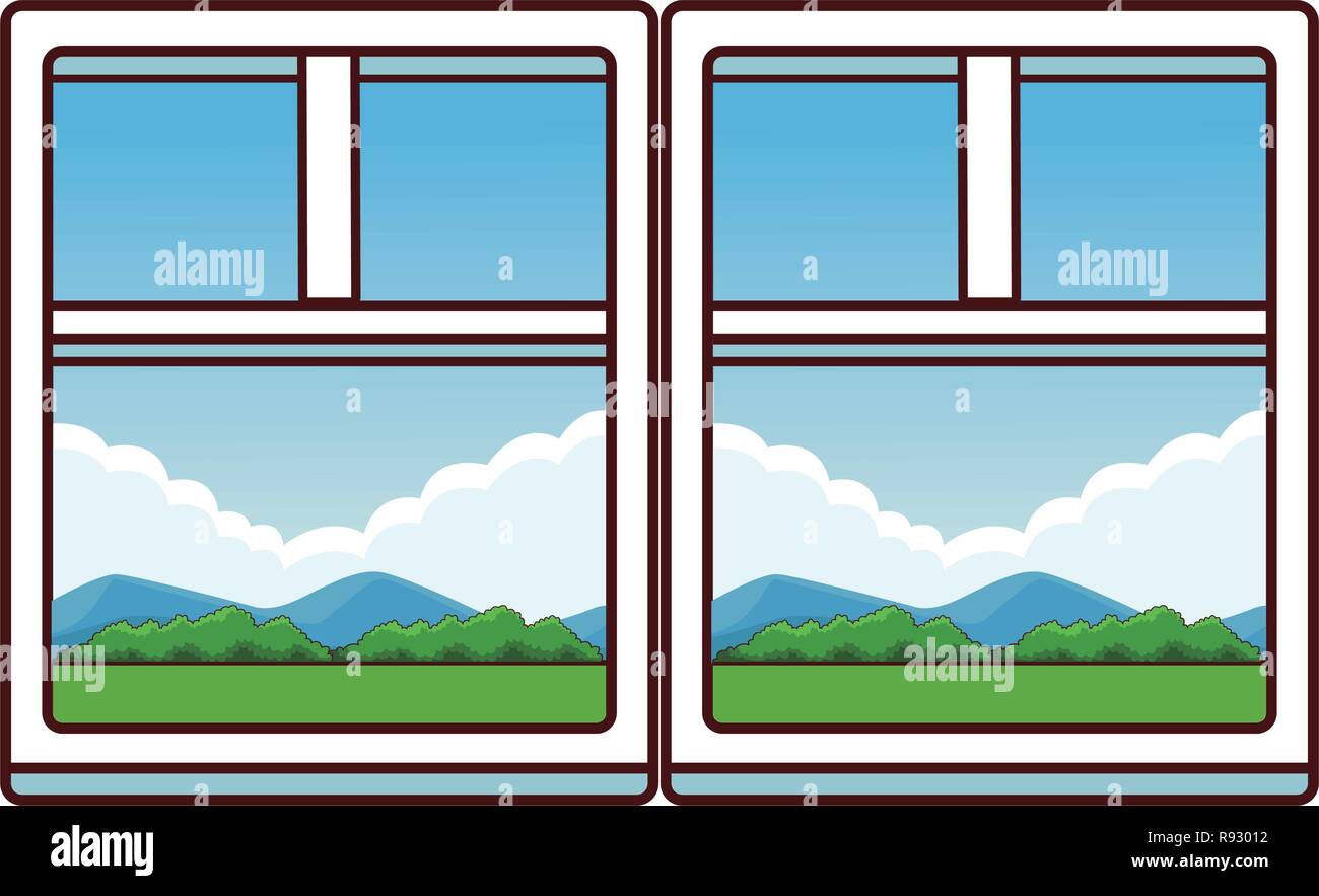 Window grass outside Stock Vector Images - Alamy