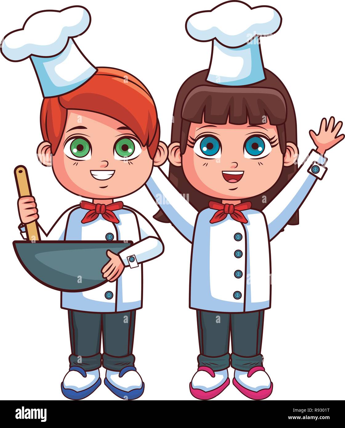 Chefs kids cartoon Stock Vector Image & Art - Alamy