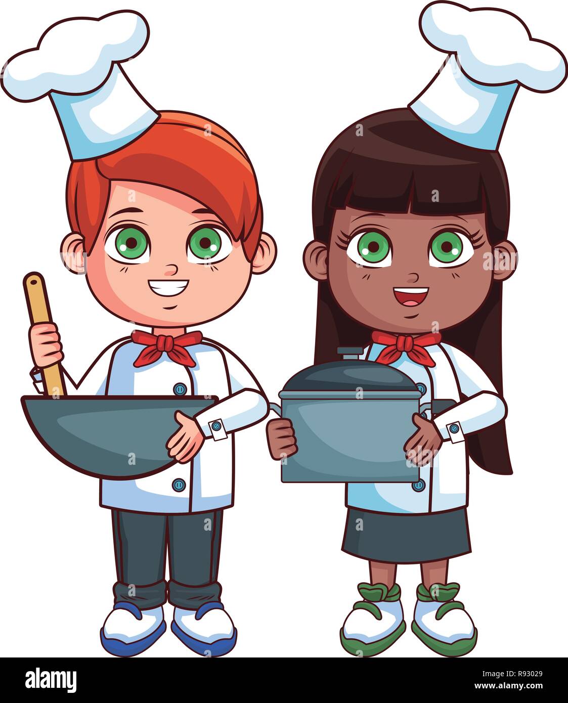 Chefs kids cartoon Stock Vector Image & Art - Alamy