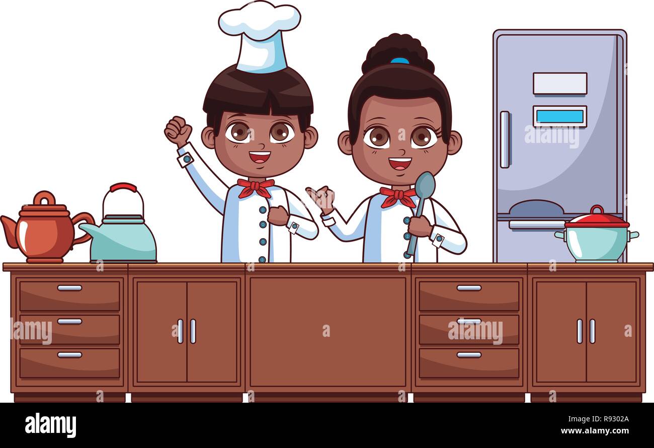 Boy chefs Stock Vector Images - Alamy