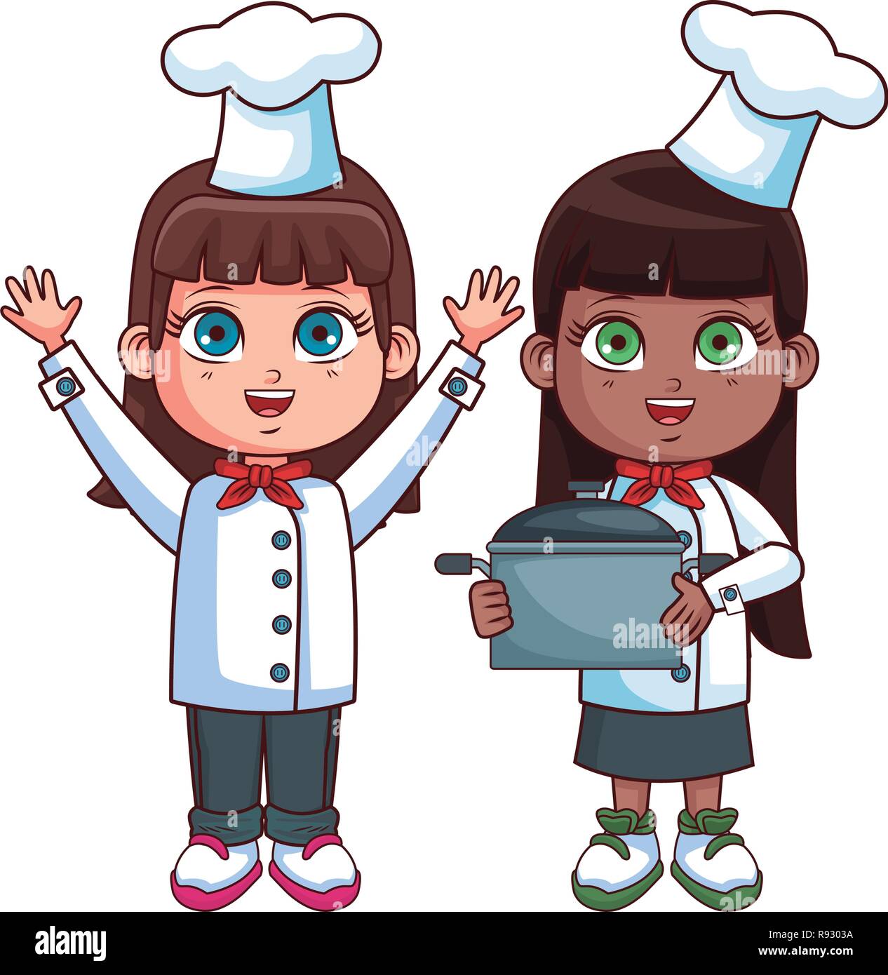 Cartoon chef kids baking cooking hi-res stock photography and images ...