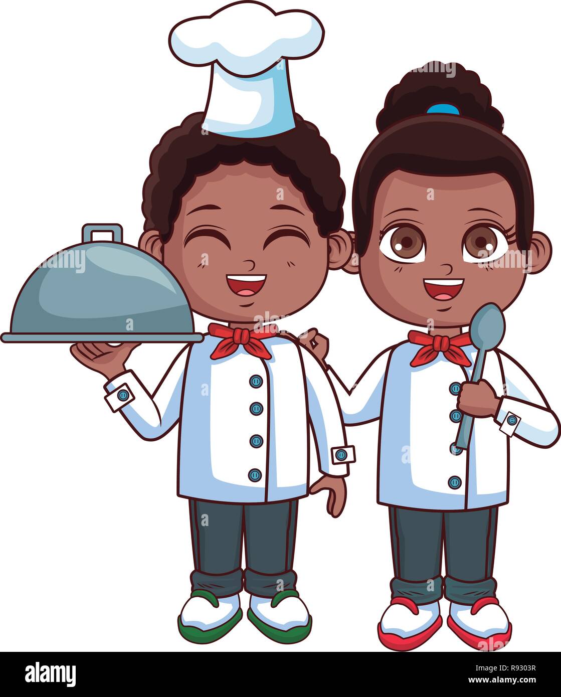 Chefs kids cartoon Stock Vector Image & Art - Alamy