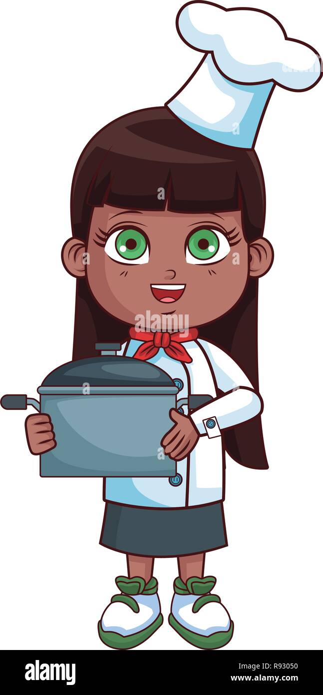 Chef girl cartoon Stock Vector Image & Art - Alamy