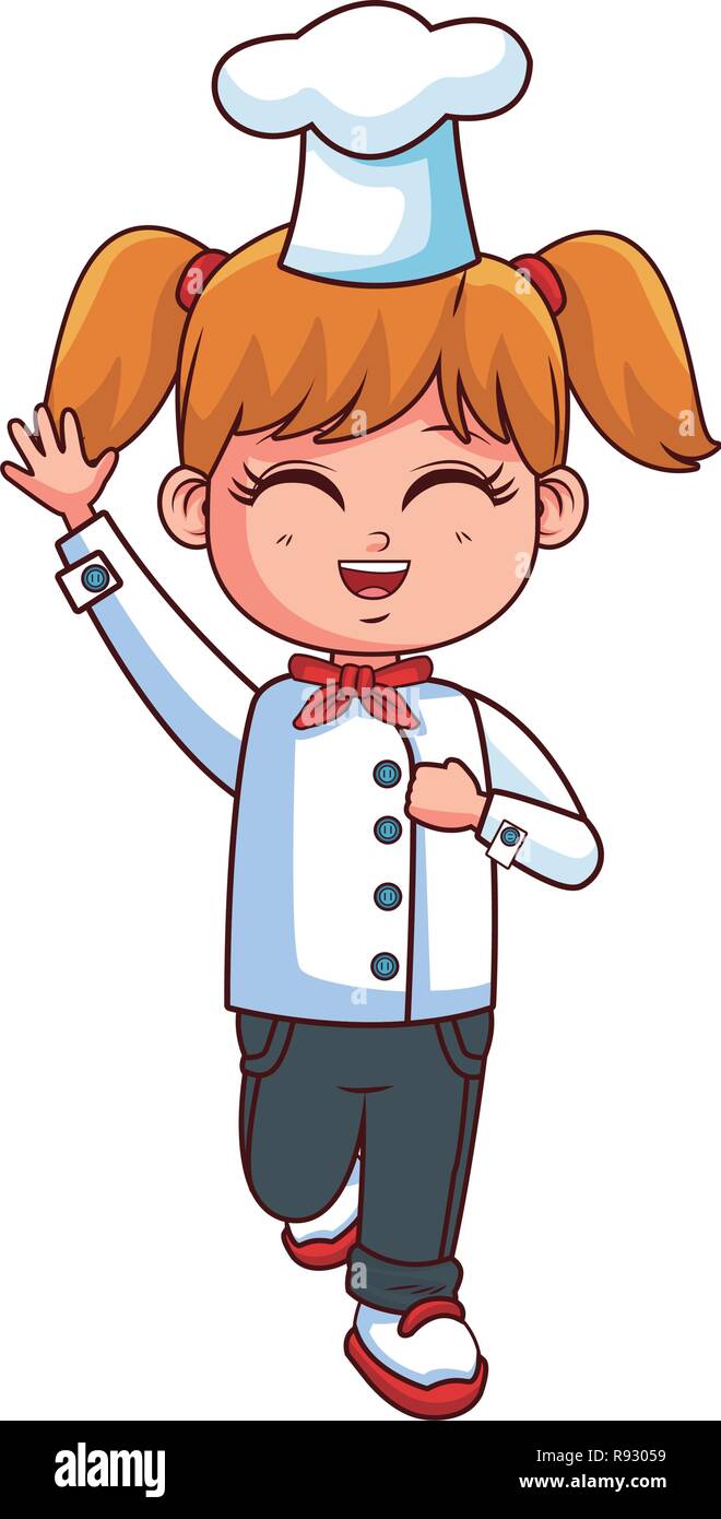 Chef girl cartoon Stock Vector Image & Art - Alamy