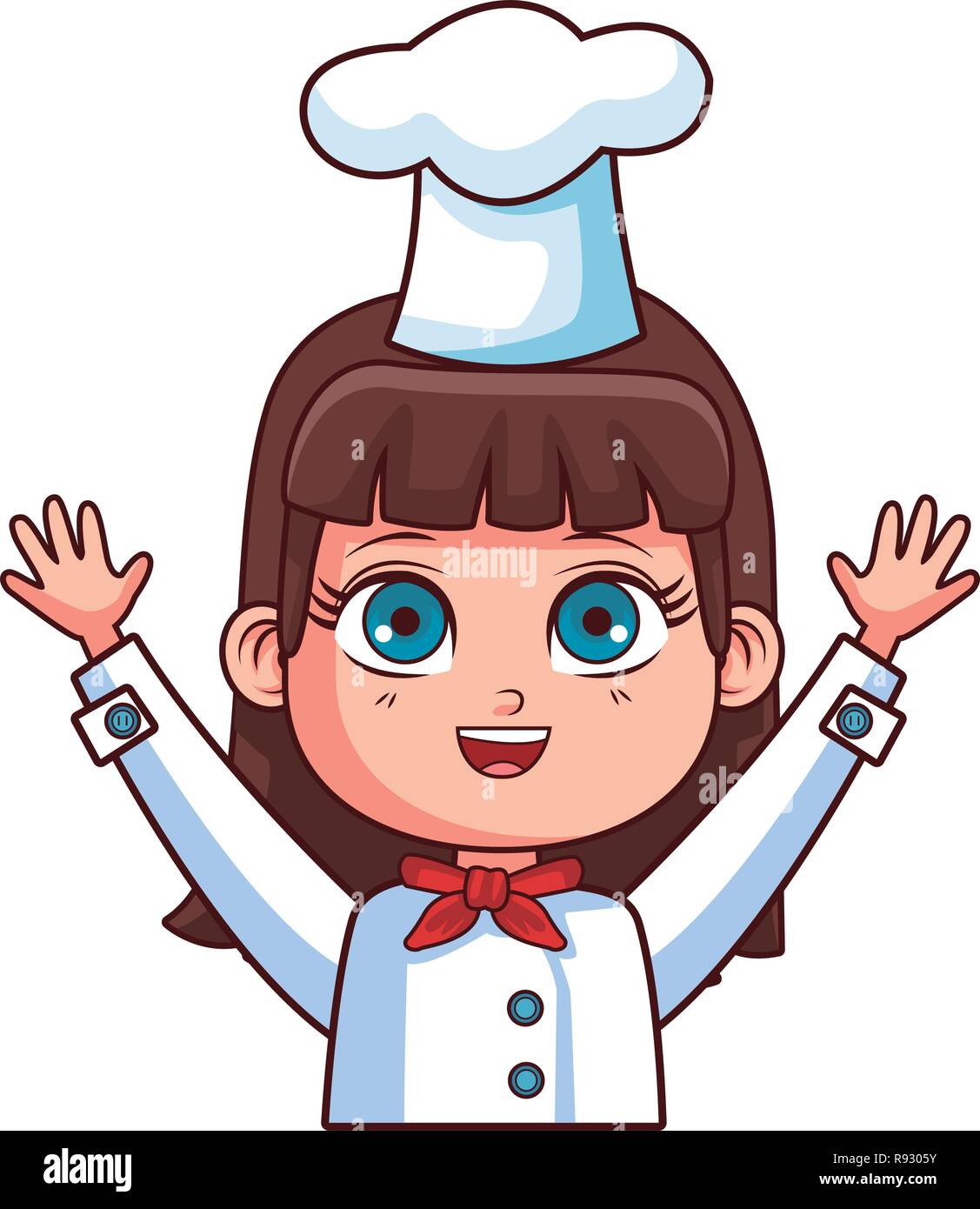 Chef girl cartoon Stock Vector Image & Art - Alamy