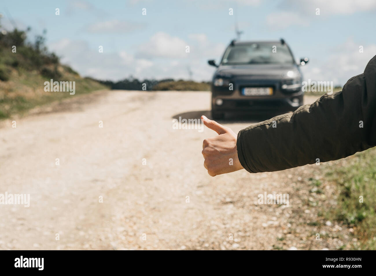 Hitchhiker car hi-res stock photography and images - Alamy