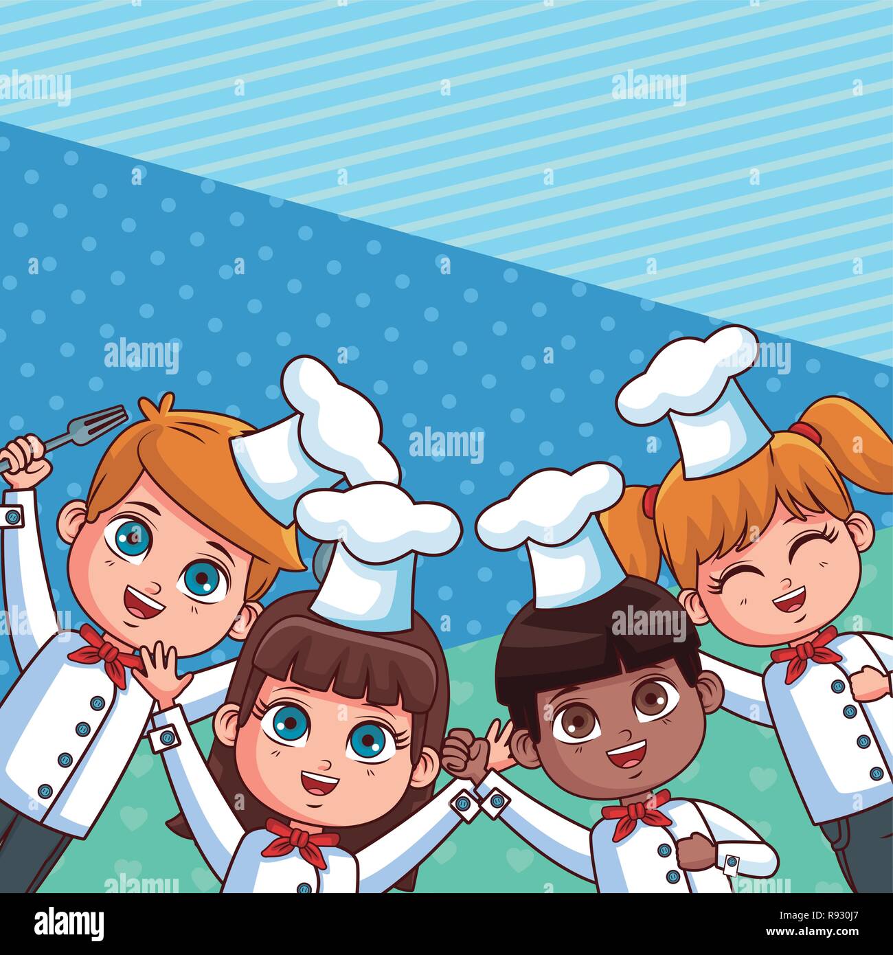 Chef kids cartoons Stock Vector Image & Art - Alamy