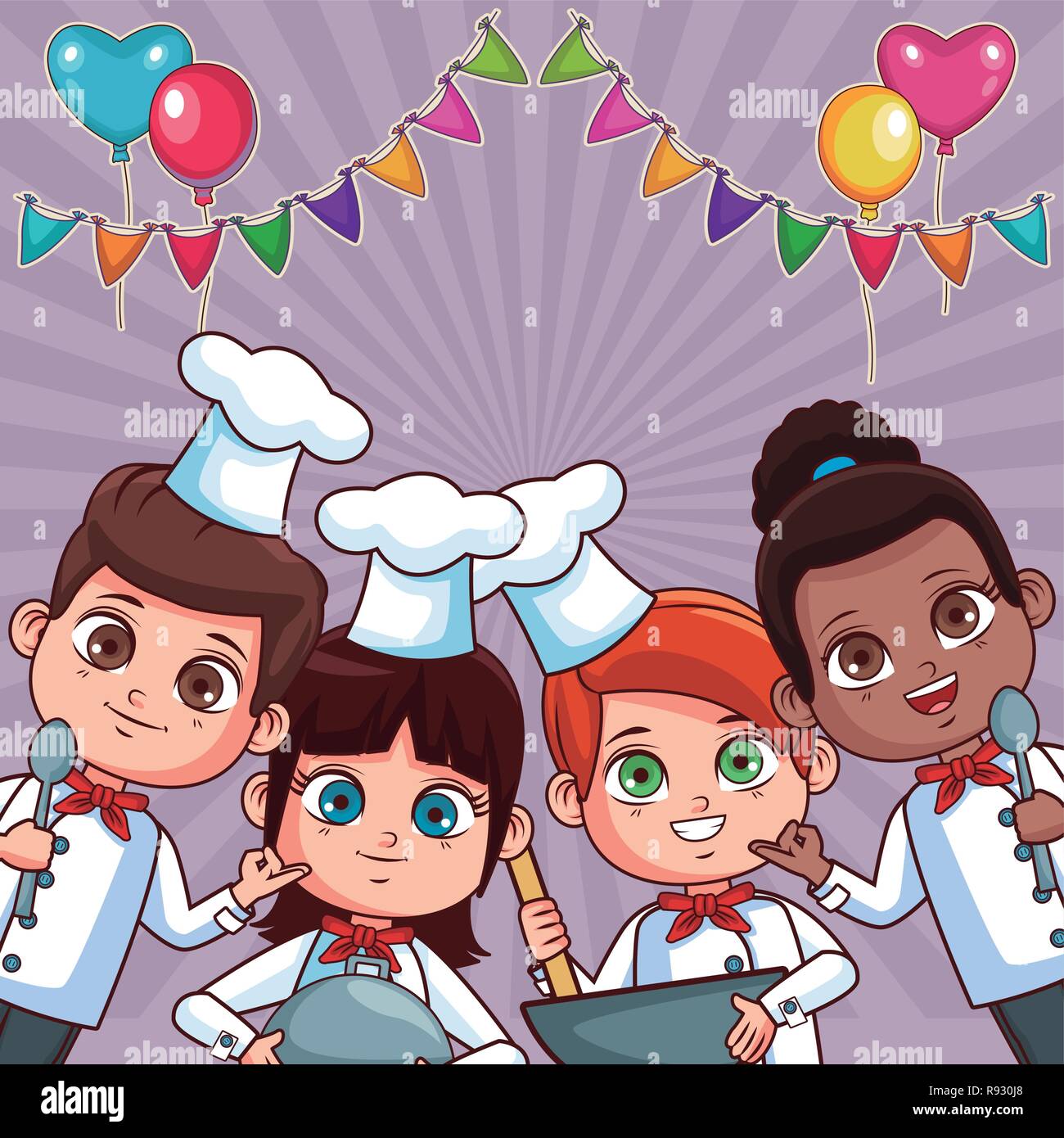 Chef kids cartoons Stock Vector Image & Art - Alamy