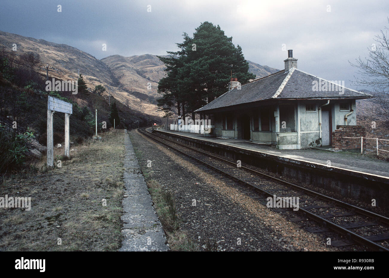 Lochailort railway station, West highland Line, Highlands, Scotland ...
