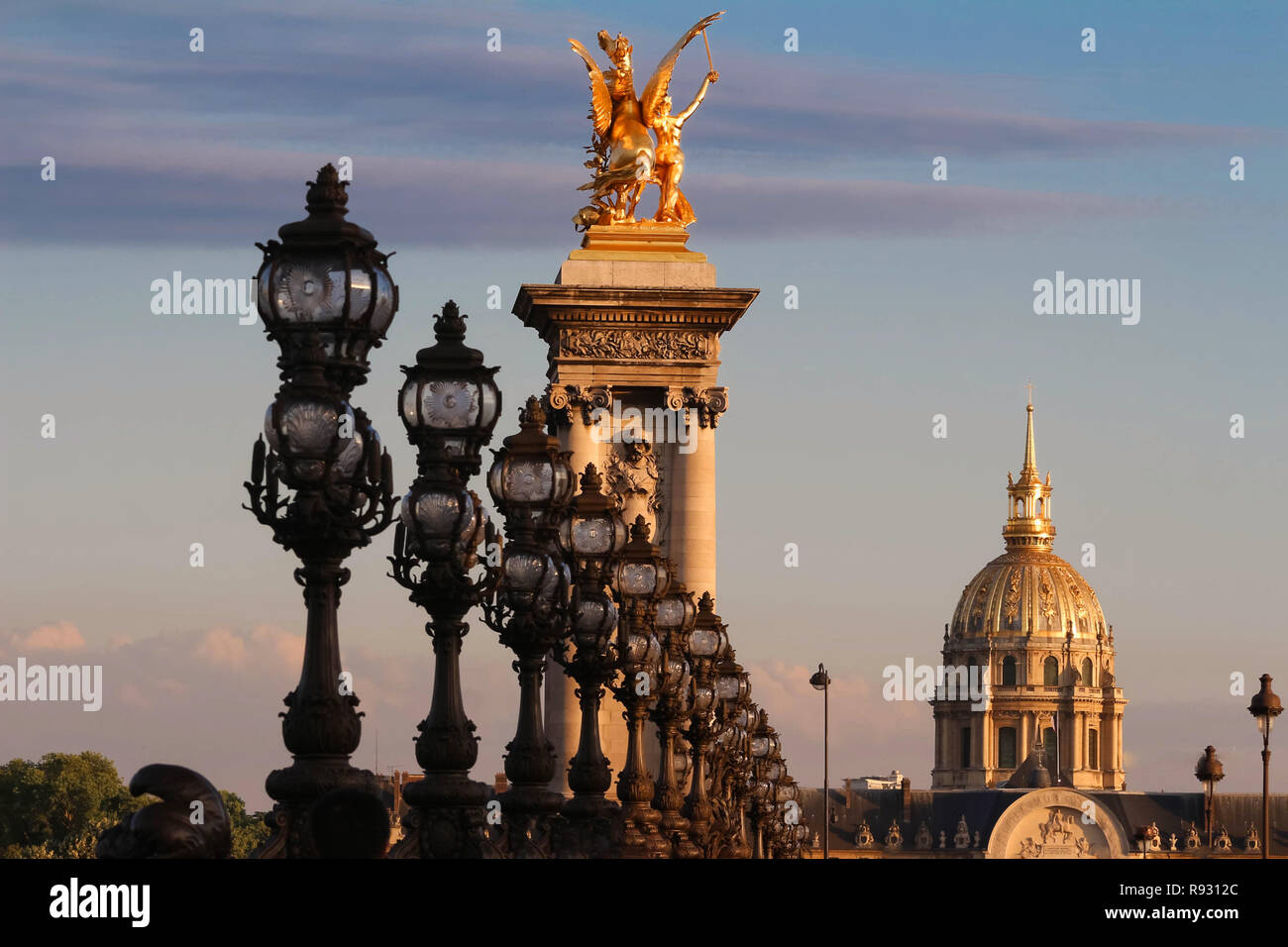 The famous Alexandre III bridge , Paris, France Stock Photo - Alamy