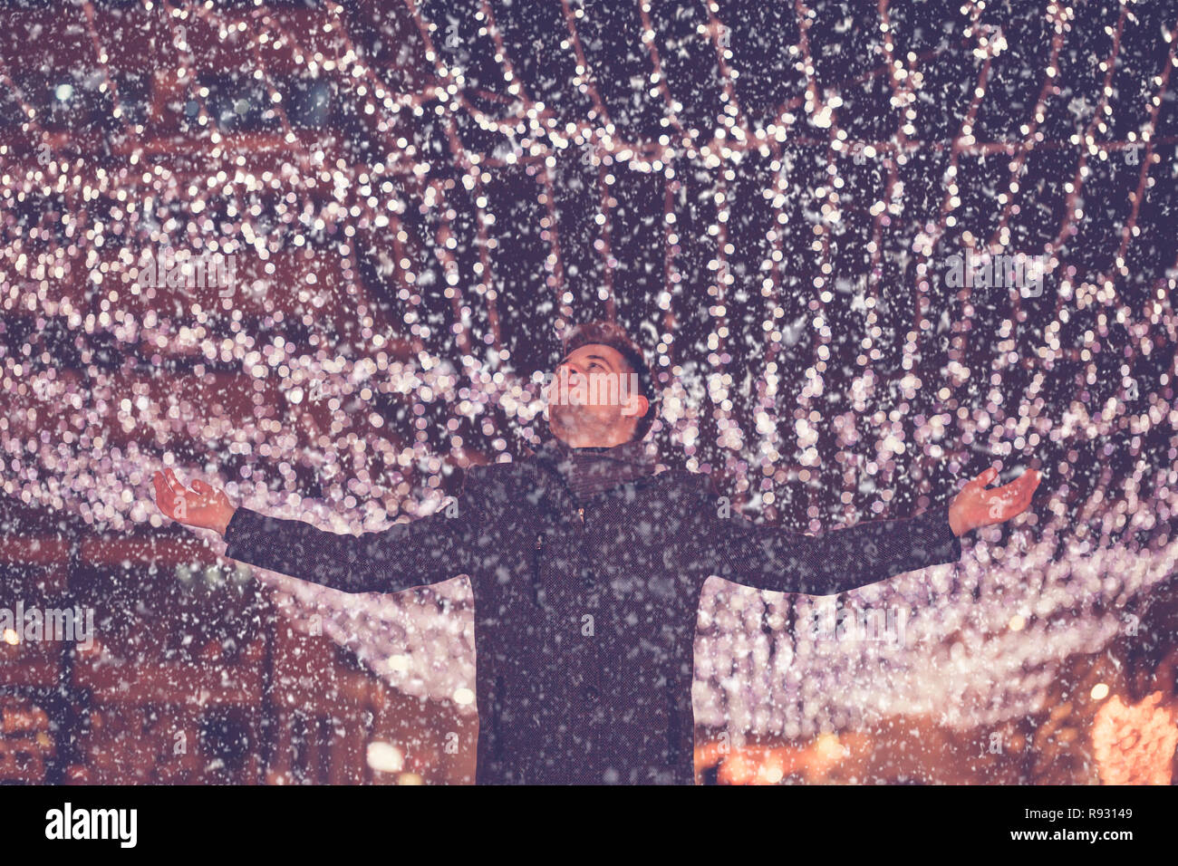 Man Standing Under Street Light High Resolution Stock Photography and ...