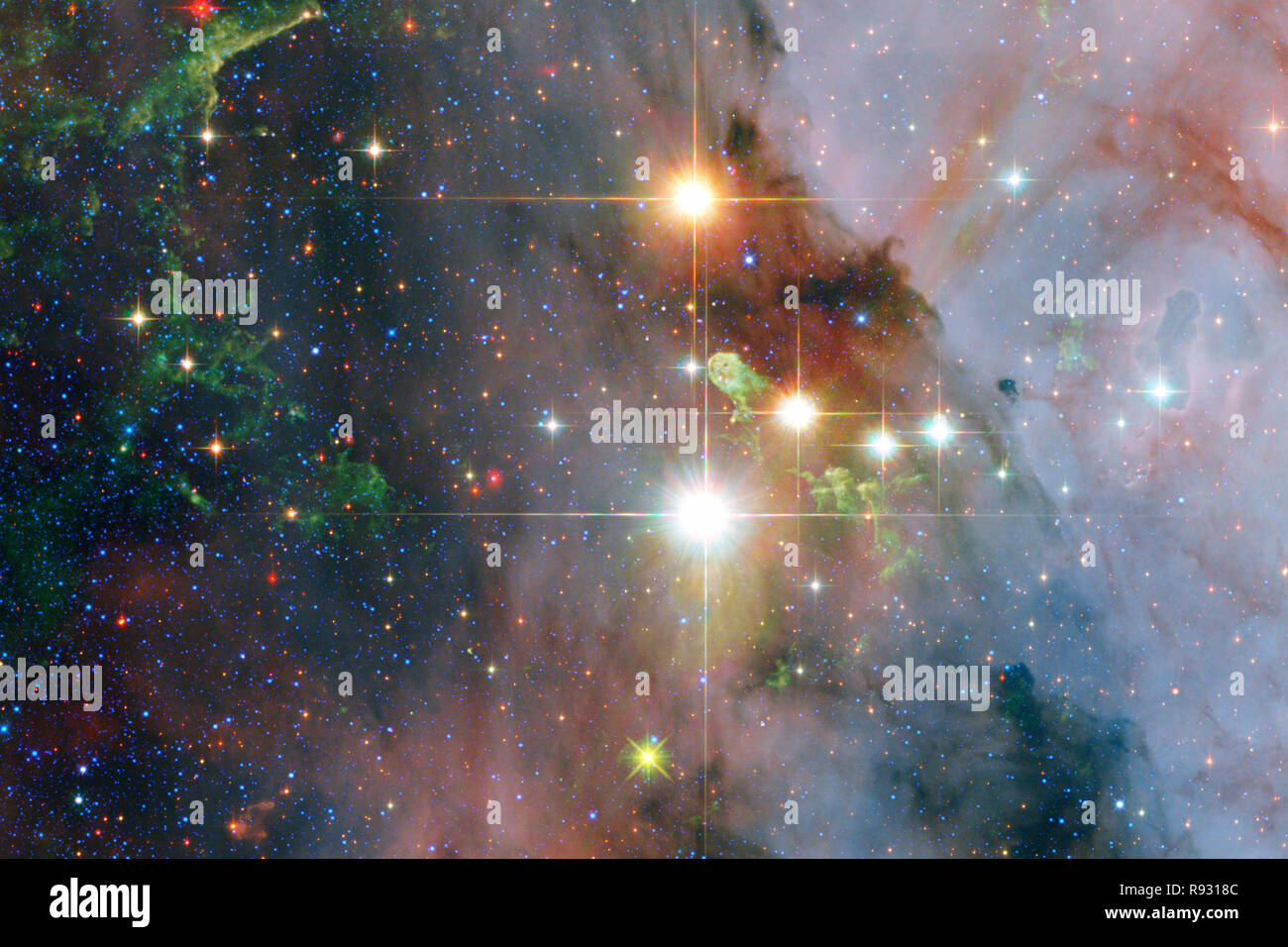 Cosmic landscape, awesome science fiction wallpaper with endless outer ...
