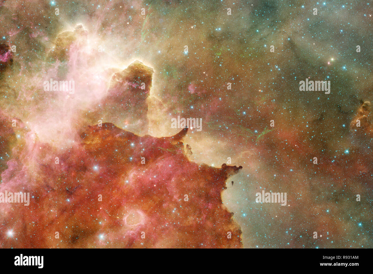 Nebulae and many stars in outer space. Elements of this image furnished ...