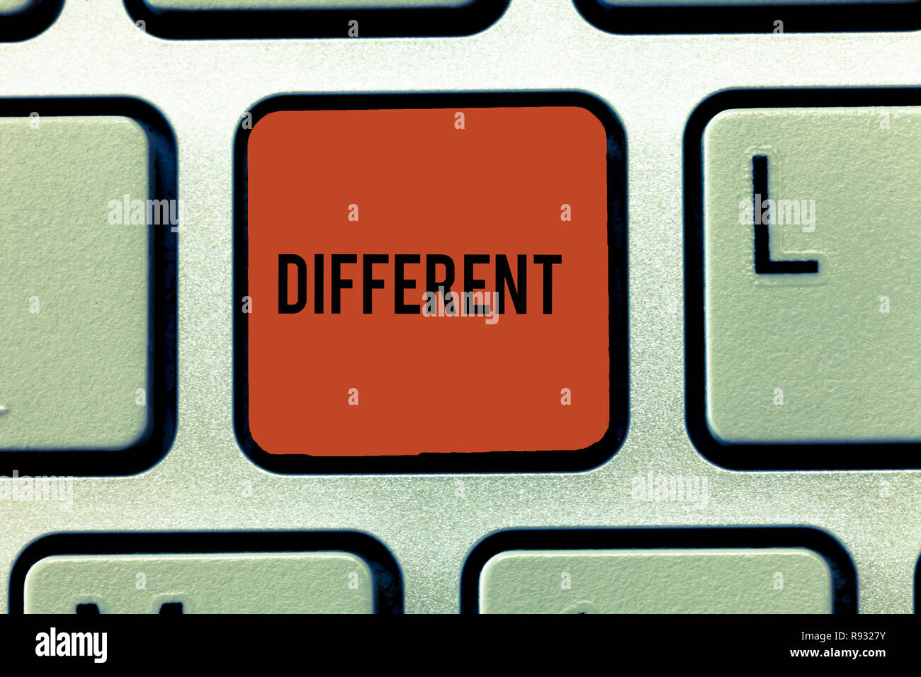 Word writing text Different. Business concept for not the same as ...